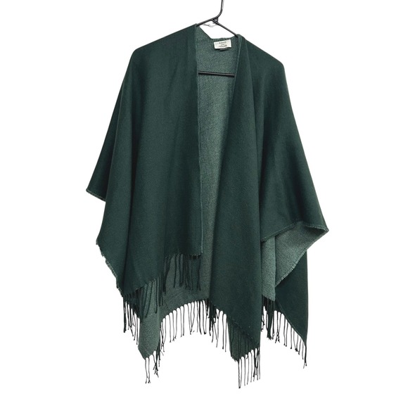 David and Young | Sweaters | David Young Fringe Poncho Wrap Os Dark ...